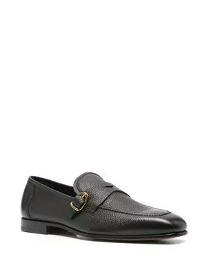 TOM FORD Grain Dover Buckle Loafers