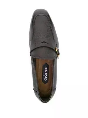 TOM FORD Grain Dover Buckle Loafers
