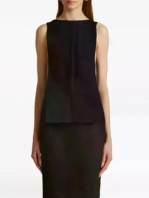 Khaite The Evelyn Ribbed Tank Top - Black