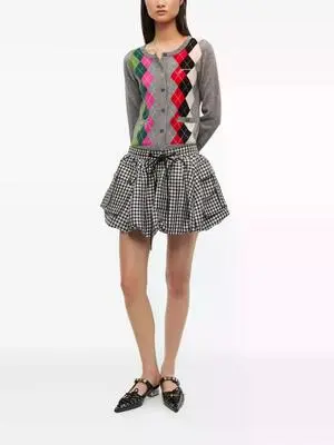 GANNI Checked Mini Skirt