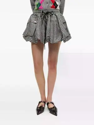 GANNI Checked Mini Skirt