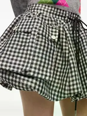 GANNI Checked Mini Skirt