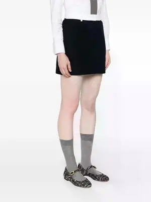 Thom Browne Logo-patch Mini Skirt - Blue