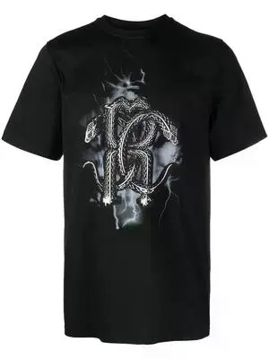 Roberto Cavalli Mirror Snake-print T-shirt