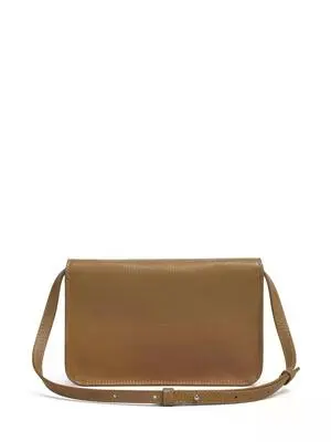 Marni Logo-embroidered Leather Shoulder Bag
