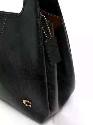 COACH Lana Pebbled-leather Tote Bag - Black