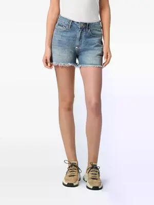 Philipp Plein Logo-embroidered Denim Shorts