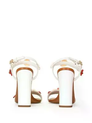 Dolce & Gabbana 105mm Keira Coral-embroidered Sandals