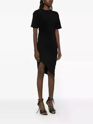 MUGLER Piercing-detail Midi Dress - Black
