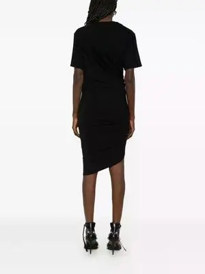 MUGLER Piercing-detail Midi Dress - Black