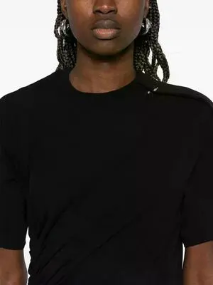 MUGLER Piercing-detail Midi Dress - Black