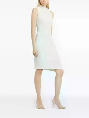 COURREGES Draped-detail Midi Dress - Neutrals