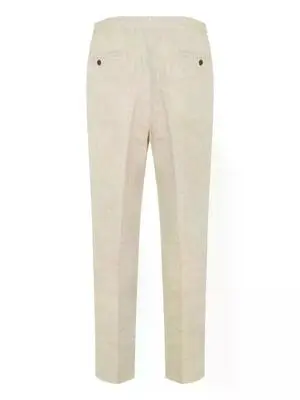 Corneliani Drawstring Linen Trousers - Neutrals