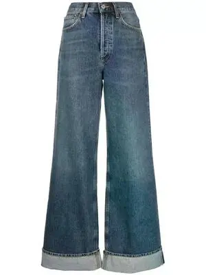 AGOLDE Dame Wide-leg Organic-cotton Jeans