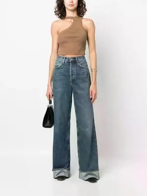 AGOLDE Dame Wide-leg Organic-cotton Jeans