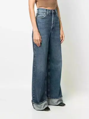 AGOLDE Dame Wide-leg Organic-cotton Jeans