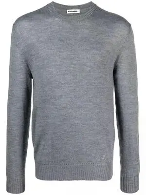 JIL SANDER Crew-neck Wool Jumper - Grey