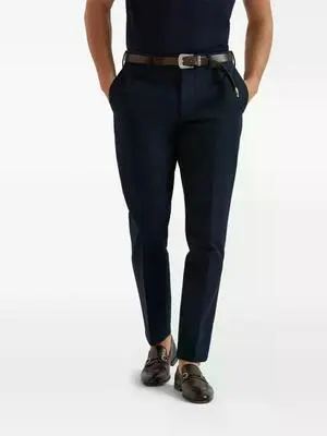 Brunello Cucinelli Gabardine-weave Trousers - Blue
