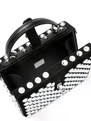 Dolce & Gabbana Dolce Box Rhinestone-embellished Tote - Black