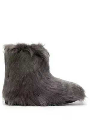 STAND STUDIO Olivia Faux-fur Ankle Boots - Grey