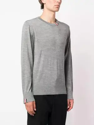 Thom Browne Logo-patch Wool Sweatshirt