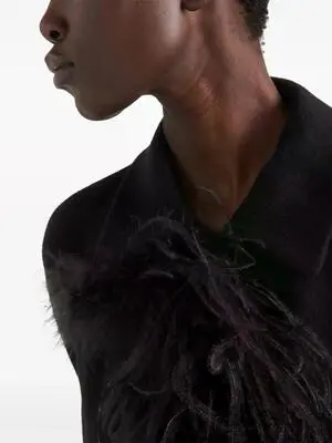 Prada Feather-trim Cashmere Coat