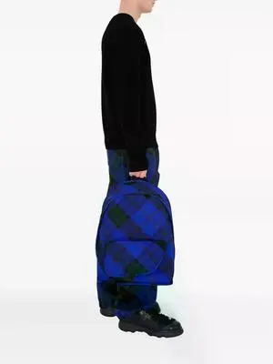 Burberry Vintage Check-print Shield Backpack - Blue