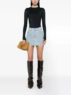MUGLER Spiral-detail Mini Skirt