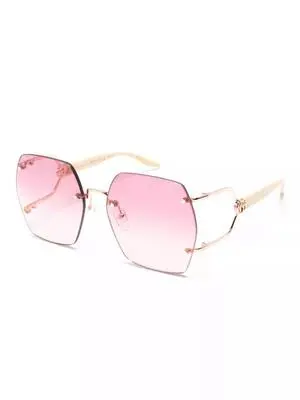 Gucci Double G Geometric-frame Sunglasses