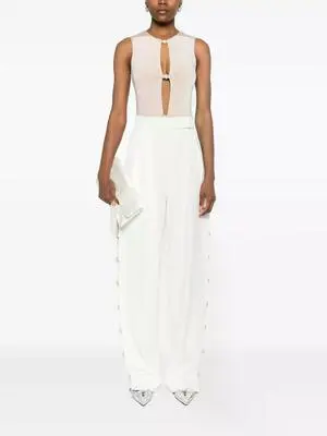 NISSA Embellished Wide-leg Trousers