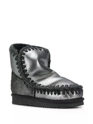 Mou Woven Detail Boots - Black