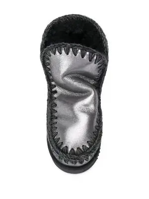 Mou Woven Detail Boots - Black