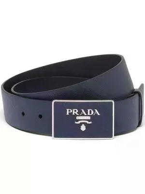 Prada Leather Belt - Blue
