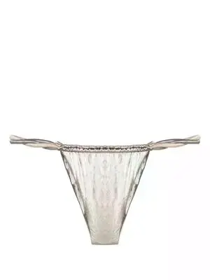 ISA BOULDER Rope-detail Reversible Bikini Bottoms - Silver