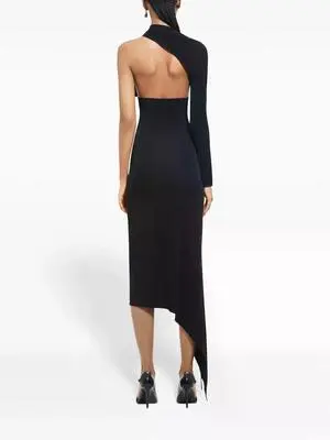 COURREGES Slash Crepe Maxi Dress - Black