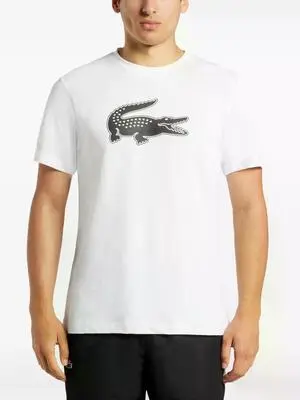 Lacoste Crocodile-print Jersey T-shirt - White