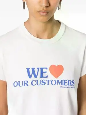 Alexander Wang Slogan-print Cropped T-shirt