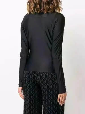 MARINE SERRE Mock Neck Long Sleeve Training Top