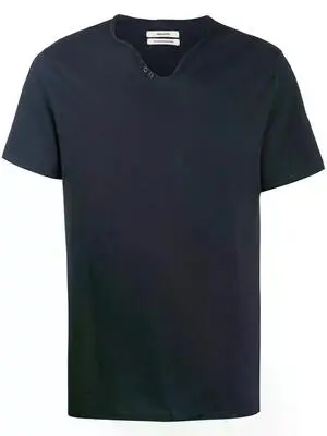 Zadig&Voltaire Monastir Henley-neck T-shirt - Blue