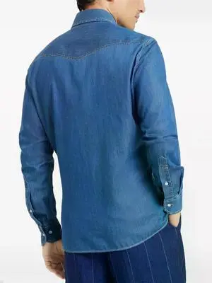 Brunello Cucinelli Denim Press-stud Fastening Shirt