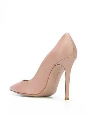 GIANVITO ROSSI 105 Leather Pumps - Neutrals