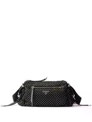 Prada Studded Re-nylon Shoulder Bag