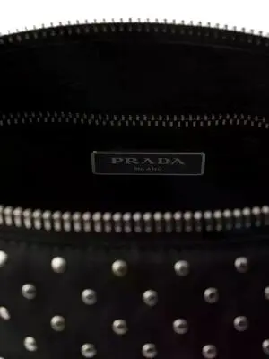 Prada Studded Re-nylon Shoulder Bag