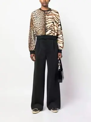 Roberto Cavalli Animal-print Long-sleeve Blouse