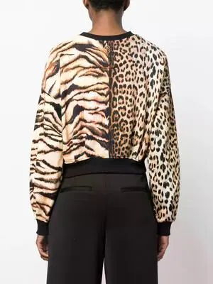Roberto Cavalli Animal-print Long-sleeve Blouse
