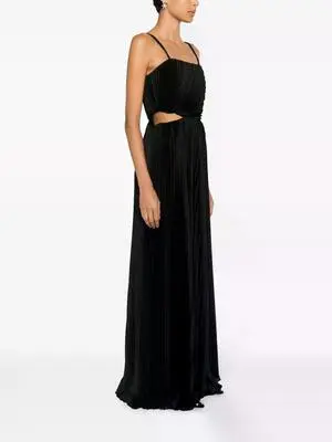 Alice + Olivia Square-neck Sleeveless Pleated Jumpsuit