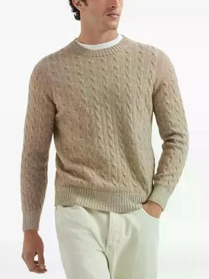 Brunello Cucinelli Cable-knit Cashmere Jumper - Neutrals