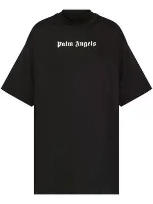 Palm Angels Logo-print T-shirt Dress - Black