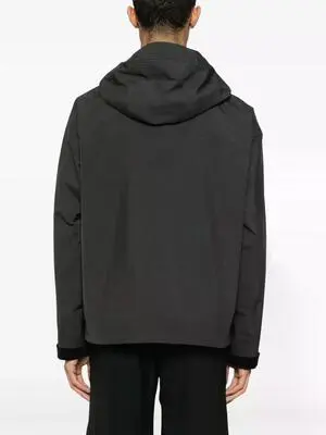 Stone Island Hooded Zip-up Jacket With Chest Flap Pocket