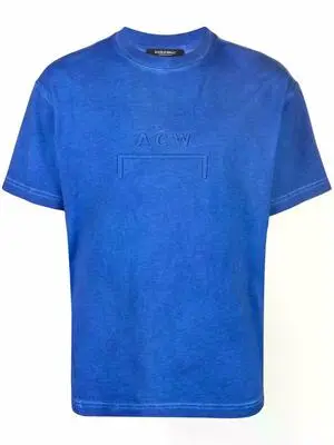 A-COLD-WALL* Logo-embroidered Organic Cotton T-shirt - Blue